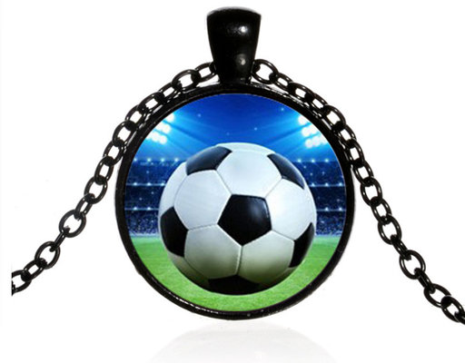 Russian World Cup Soccer time Gem pendant necklace Classic fans' Gift