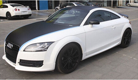 Environmentally Chrome Orange / white Car Wrap Vinyl Film Air Bubble Free