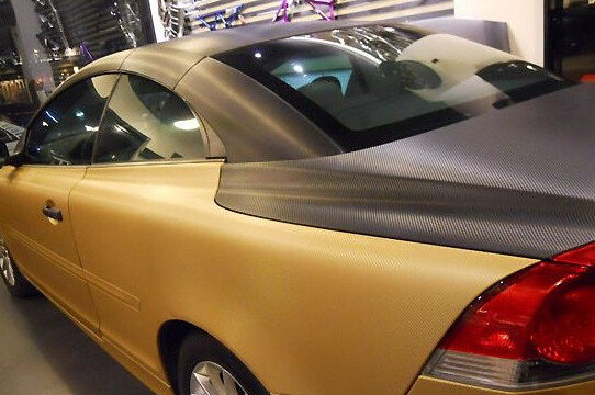 Environmentally Chrome Orange / white Car Wrap Vinyl Film Air Bubble Free