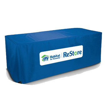 Messen-Polyester-Tischdecke, Tischdecke, die ringsum/rechteckige Form druckt
