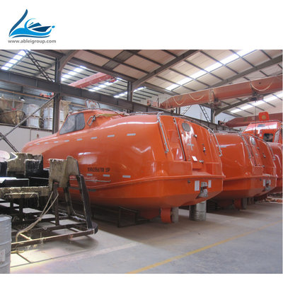 EC SOLAS MED RINA Certificate FRP fully enclosed lifeboat 120 Person China Manufacturer
