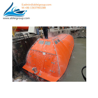 Marine Life Boat 26P FRP Used Totally enclosed Lifeboat with Davits SOLAS Approved