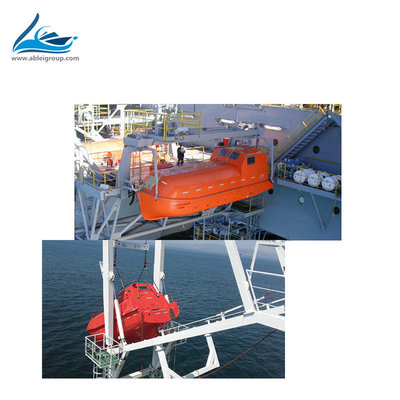 SOLAS Certificate ABS  Free Fall Lifeboat 21 Persons and Rescue Boat 6 Persons with Davit For Sale