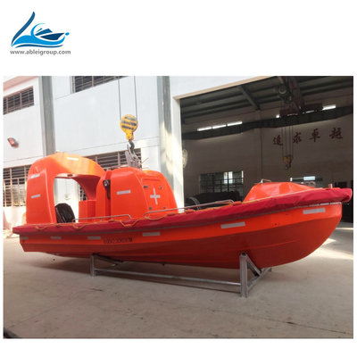 RS 5M 25 persons F.R.P. totally enclosed life boat 5.9M free fall lifeboat  rescue boat with davit for good prices