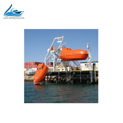 RS 5M 25 persons F.R.P. totally enclosed life boat 5.9M free fall lifeboat  rescue boat with davit for good prices