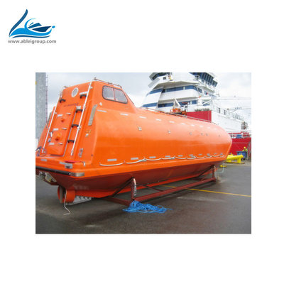 RS 5M 25 persons F.R.P. totally enclosed life boat 5.9M free fall lifeboat  rescue boat with davit for good prices