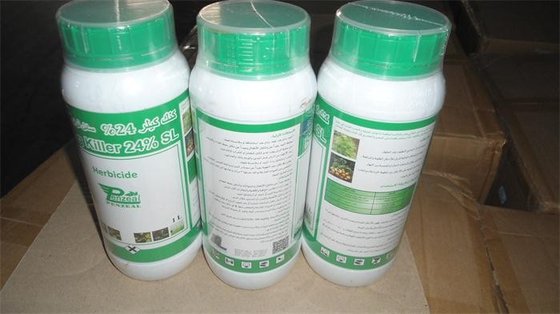 Paquet de pesticide d'herbicide, bouteille 1L dans le carton de couleur