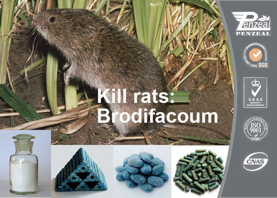 Produits colomnaires rouges Brodifacoum de rodenticides de solide ou de grains 0,005% amorces 56073-10-0