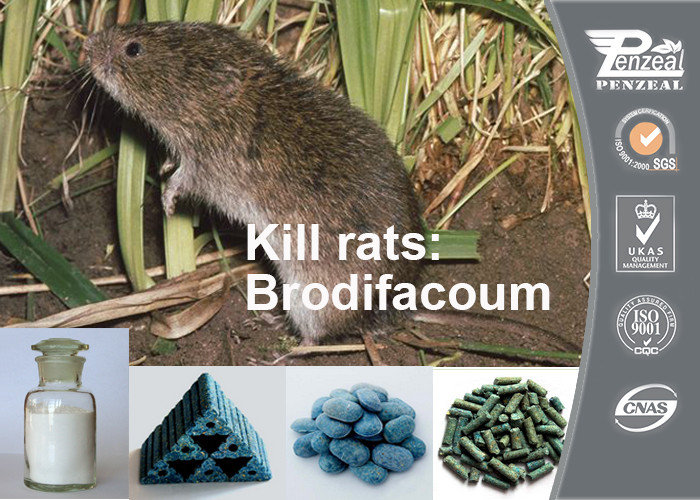 Produits colomnaires rouges Brodifacoum de rodenticides de solide ou de grains 0,005% amorces 56073-10-0