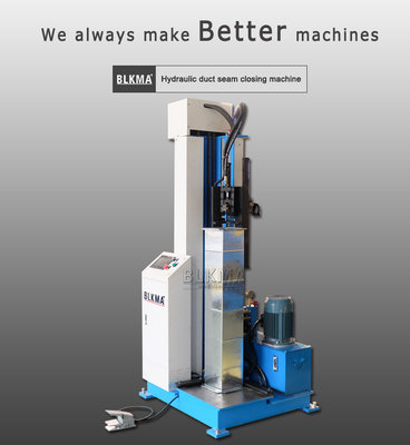 BLKMA high quality vertical Seam closer , Hydraulic hvac duct zipping top machine