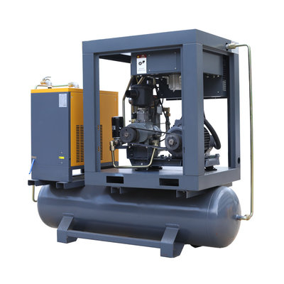 ASME Approved 7.5KW 10HP portable Rotary Screw Air Compressor Prices With 300/500 Liter Tank And Dryer
