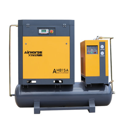 ASME Approved 7.5KW 10HP portable Rotary Screw Air Compressor Prices With 300/500 Liter Tank And Dryer