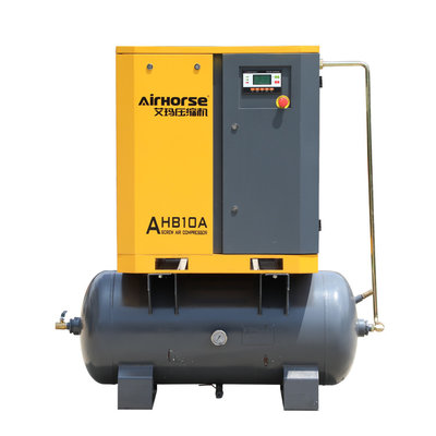 Electric driven 7.5KW 10HP 2 in 1 Rotary Screw Air Compressor with air tank with CE,ASME certificate