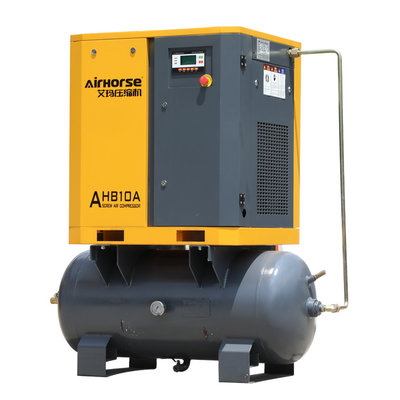 Electric driven 7.5KW 10HP 2 in 1 Rotary Screw Air Compressor with air tank with CE,ASME certificate