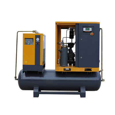 5.5KW/7HP Integrated tank and air dryer mounted screw air compressor for industrial equipment