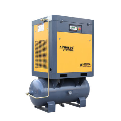 China manufacture 15kw 20hp screw type air compressor with 300L/500L air tank