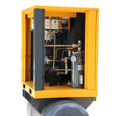 Best price Tank (2 in 1) mounted screw air compressor in Belt Drive running