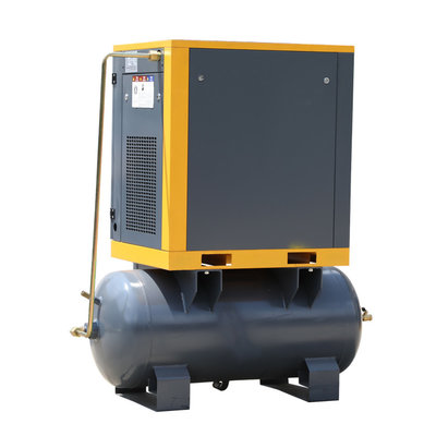 Best price Tank (2 in 1) mounted screw air compressor in Belt Drive running