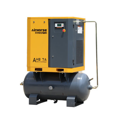 7.5HP Belt drive Oil-injected screw air compressor with 300 liter Receiver 7-10bar