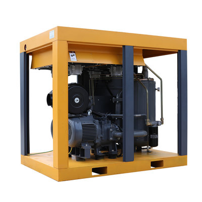 100HP Large displacement two stage screw air compressor with two IPM motors
