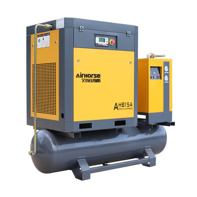 Airhorse hot sale 11kw screw type air compressor with 300L receiver and air dryer