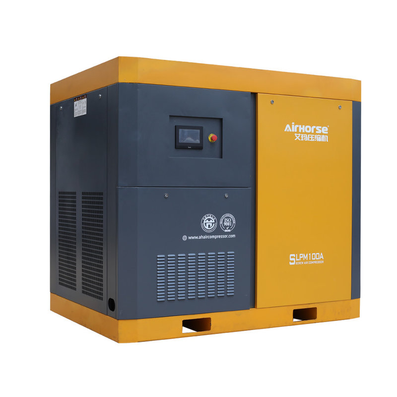 Factory supplier 75kw two stage hot sale screw air compressor PM motor and inverter