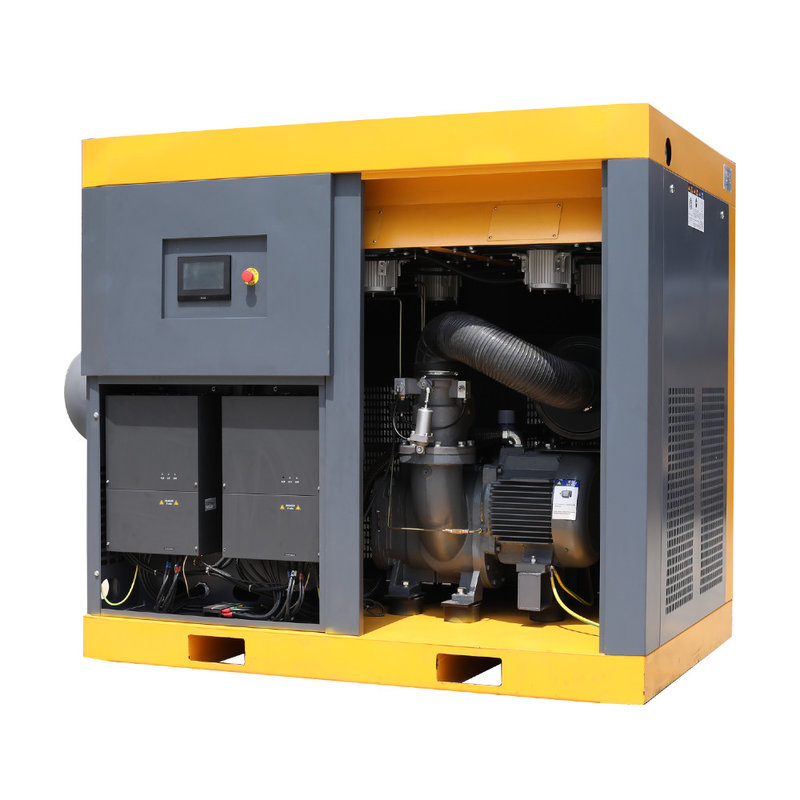 Two stage Pm VSD Variable Frequency Inverter Rotary Screw Air Compressor 75kw for sale