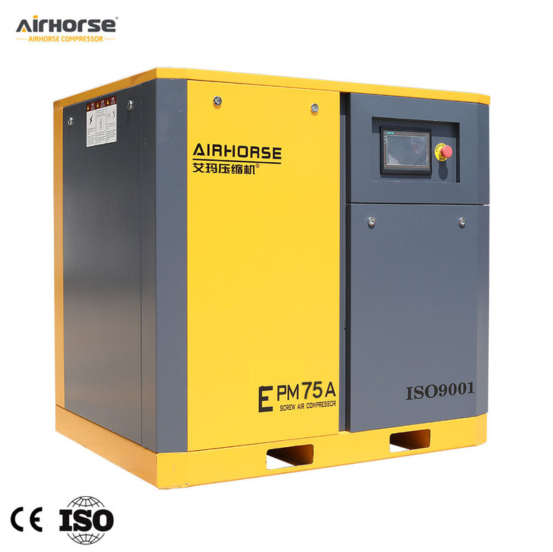 Good Performance EPM series 75HP screw air compressor with high efficiency air end 10.5m³/min