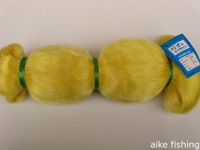 Best quality nylon fishing nets,seine nets,silky nets,Depth Stretching ,Multi twine SELVAGE,yellow color for Turkey