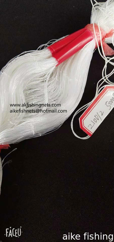 the samples of multi fishing Nets 210d/2ply-50md,best quality,\white color for italy, double knot,good quality
