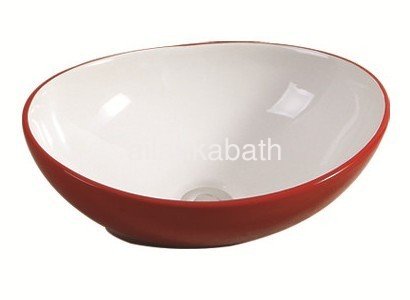 Bathroom Sanitary Ware Ceramic Sinks Colorful Art Basin/Wash Basin Red and dual-Color