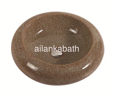 Bathroom Sanitary Ware Ceramic Sink Colorful Art Basin/Wash Basin Brown/Grey Stone Color