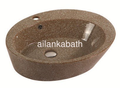 Bathroom Sanitary Ware Ceramic Sink Colorful Art Basin/Wash Basin Black/Red Color ALK-510