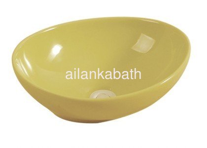 Bathroom Sanitary Ware Ceramic Sinks Colorful Art Basin/Wash Basin Green/Yellow Color