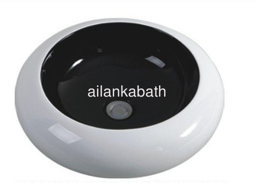 Bathroom Sanitary Ware Ceramic Sinks Colorful Art Basin/Wash Basin Red Black Dual-Color