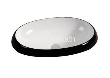 Bathroom Sanitary Ware Ceramic Sinks Colorful Art Basin/Wash Basin Black/Red Dual-Color