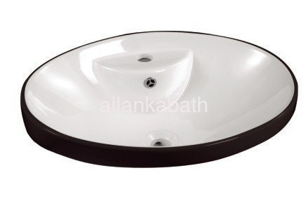 Bathroom Sanitary Ware Ceramic Sinks Colorful Art Basin/Wash Basin Black/Red Dual-Color