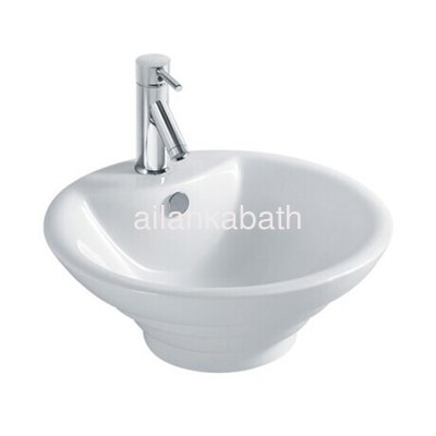 Round Ceramic Sink Sanitary Ware Above Counter Mounting Art Basin Bathroom Hand Wash Basin