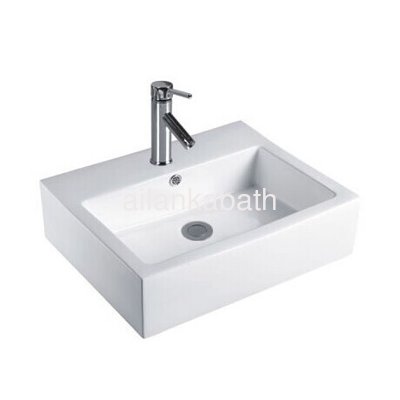 Countertop Mounting Ceramic Sinks Sanitary Ware Rectangular Art Basin Bathroom Wash Basin
