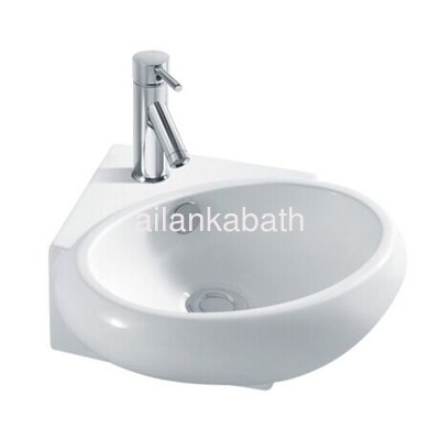 Wall-hung Mounting Ceramic Sinks Sanitary Ware Rectangular Art Basin Bathroom Wash Basin