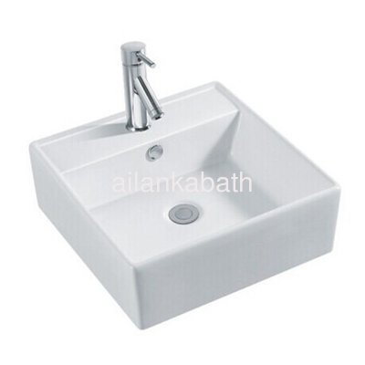 Countertop Mounting Ceramic Sinks Sanitary Ware Rectangular Art Basin Bathroom Wash Basin