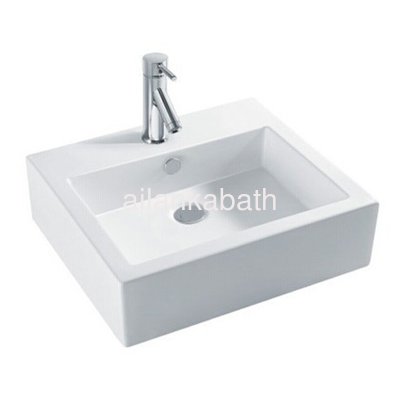 Countertop Mounting Ceramic Sinks Sanitary Ware Rectangular Art Basin Bathroom Wash Basin