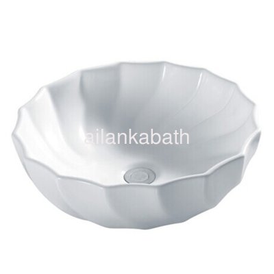 Bathroom Sanitary Ware Ceramic Sinks White Color Art Basin/Round Hand Wash Basin ALK-346