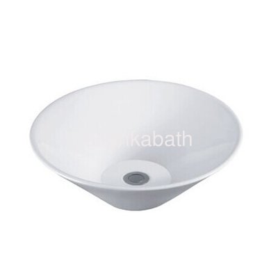 Round Sanitary Ware Ceramic White Color Countertop Art Basin Bathroom Sinks Wash Basin