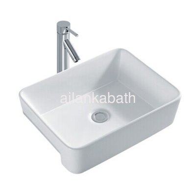 Countertop Mounting Ceramic Sinks Sanitary Ware Rectangular Art Basin Bathroom Wash Basin