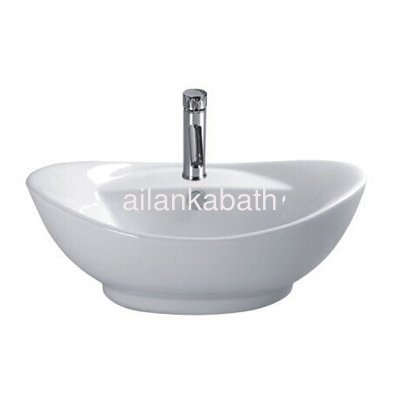 Countertop Mounting Ceramic Sinks Sanitary Ware Oval Art Basin Bathroom Hand Wash Basin
