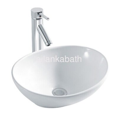 Countertop Mounting Ceramic Sinks Sanitary Ware Oval Art Basin Bathroom Hand Wash Basin