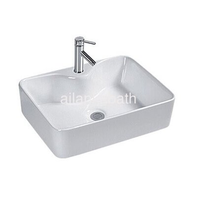 Countertop Mounting Ceramic Sinks Sanitary Ware Rectangular Art Basin Bathroom Wash Basin