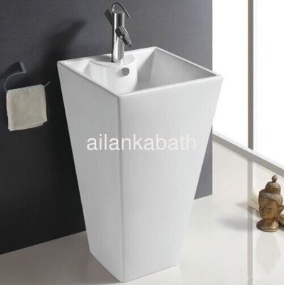 hot sales in India and mid-east square shape wash basin pedestal basin