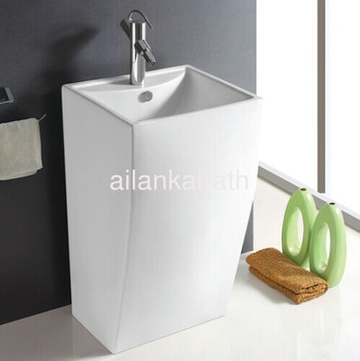 hot sales in India and mid-east square shape wash basin pedestal basin